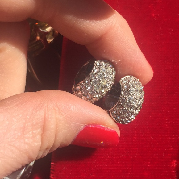 Swarovski | Jewelry | Swarovski And Rhodium Reversible Earrings | Poshmark